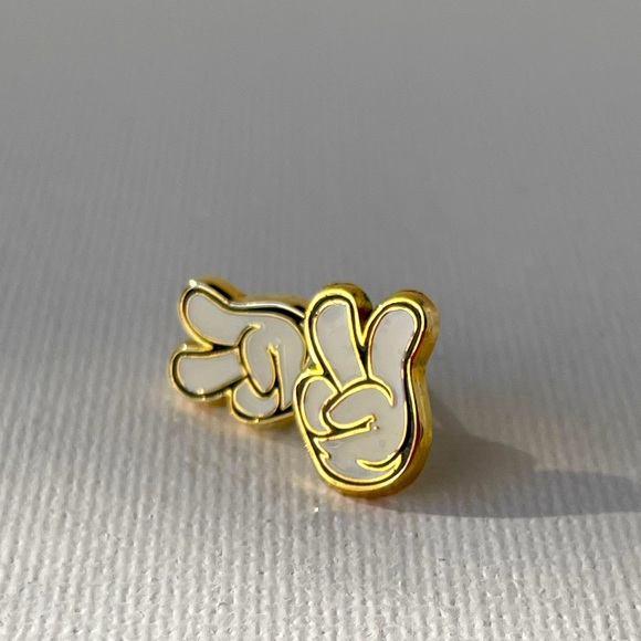Disney | Jewelry | Mickey Mouse Peace Sign Stud Earrings Disney ...